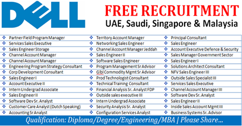 Latest Jobs in Dell (Dubai, Malaysia, Singapore) - Techionix